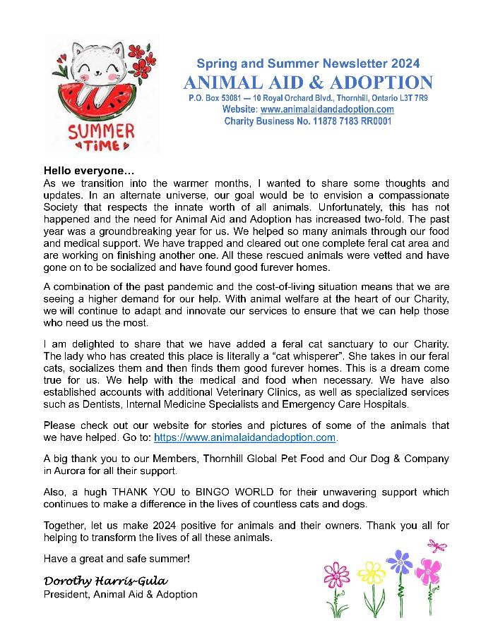 ANIMAL AID & ADOPTION