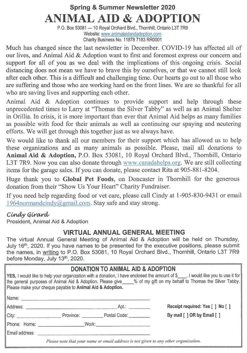 ANIMAL AID & ADOPTION